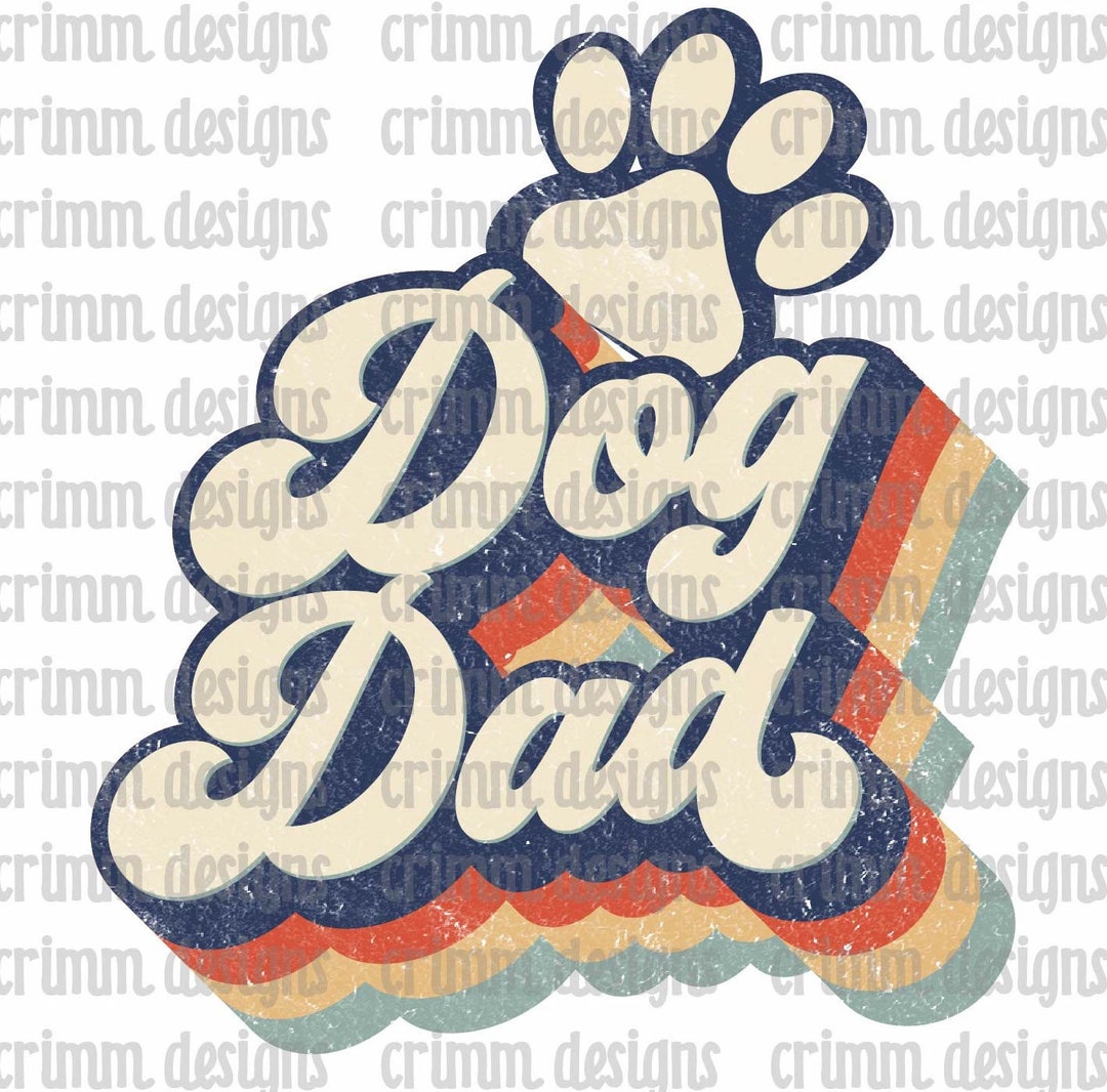 Retro Dog Dad Sublimation Design Download - Etsy