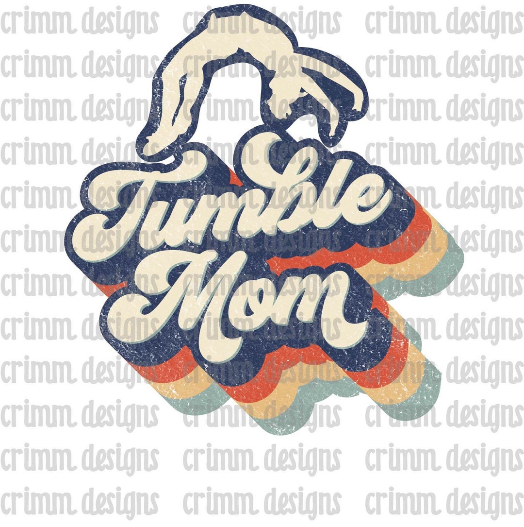 Retro Tumble Mom Sublimation Design Download - Etsy