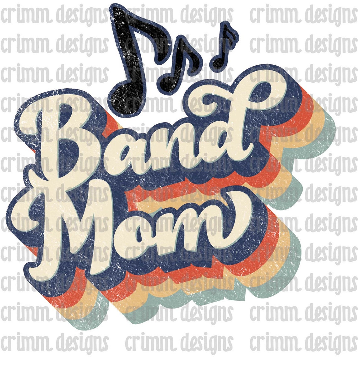 Retro Band Mom Sublimation Design Download - Etsy