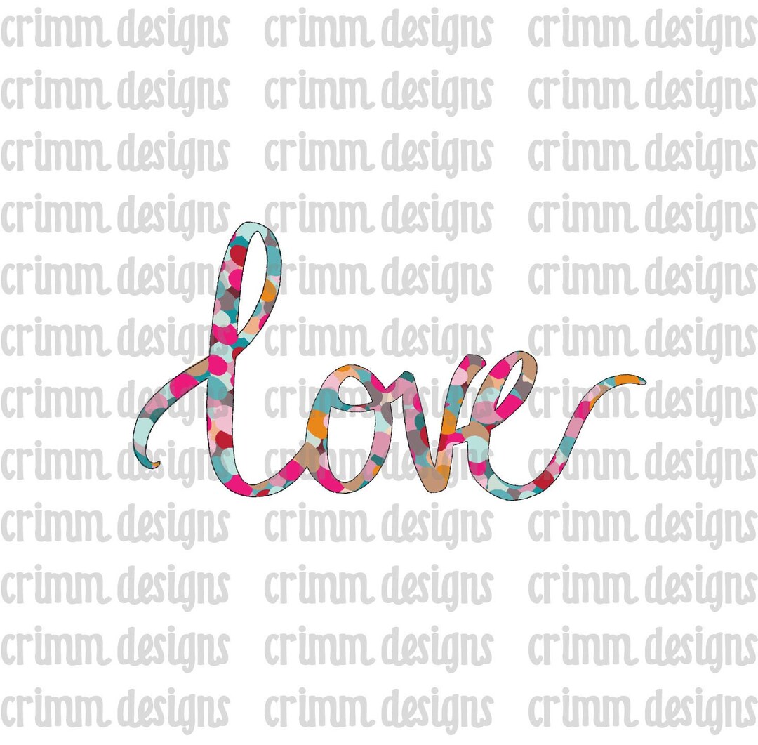 Love Sublimation Design Digital Download - Etsy