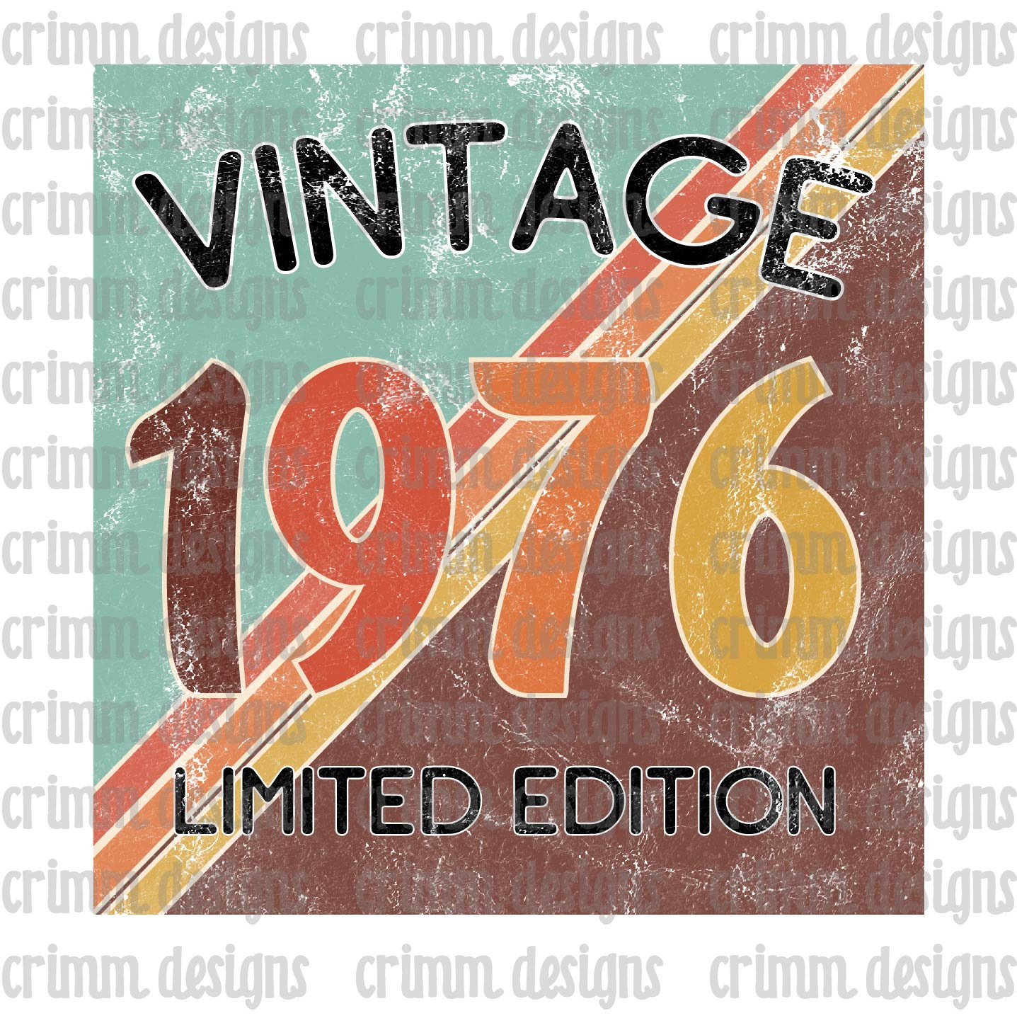 Vintage 1976 Limited Edition Sublimation Design Digital | Etsy