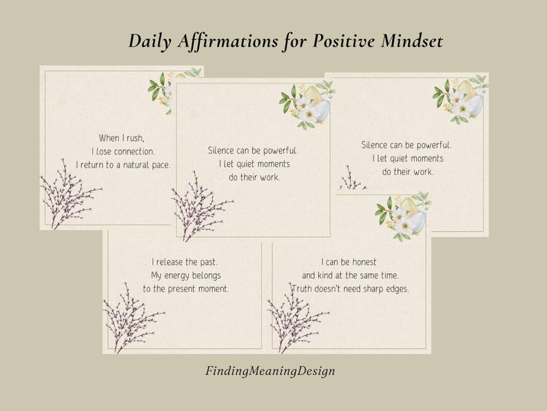 30 Printable Affirmation Cards | Mindfulness & Self-awareness Deck ...