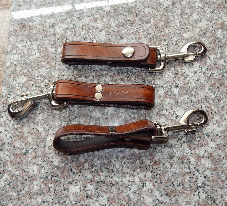 Hand Made Heavy Duty Leather Key Chain Fob Belt Loop Hanger - Etsy