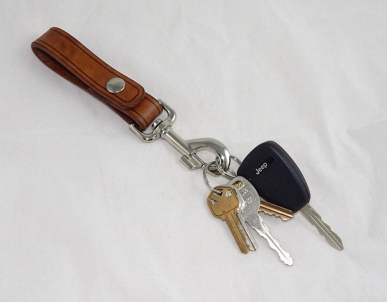 Hand Made Heavy Duty Leather Key Chain Fob Belt Loop Hanger - Etsy