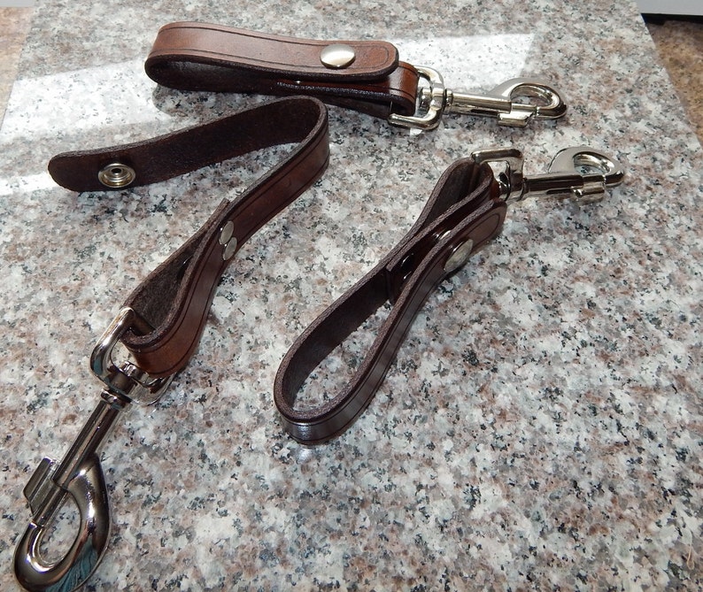 Hand Made Heavy Duty Leather Key Chain Fob Belt Loop Hanger - Etsy