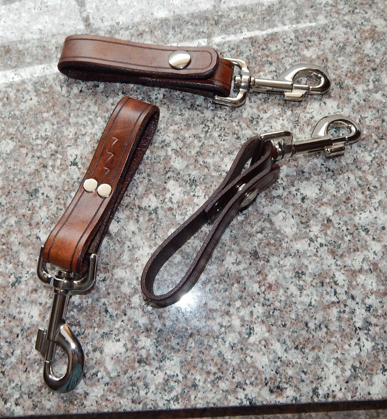 Hand Made Heavy Duty Leather Key Chain Fob Belt Loop Hanger - Etsy
