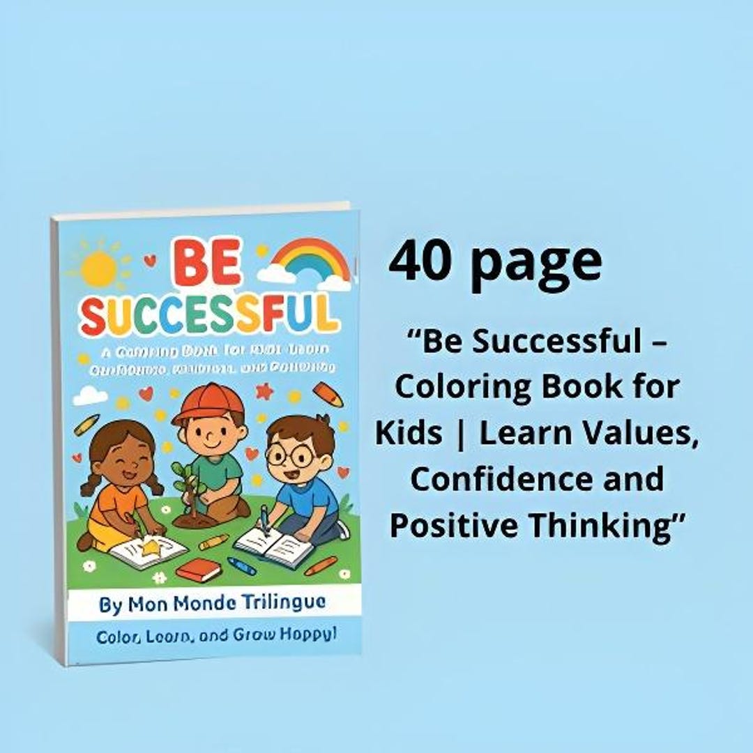 Be Successful – Positive Coloring Book for Kids | 40 Pages of ...