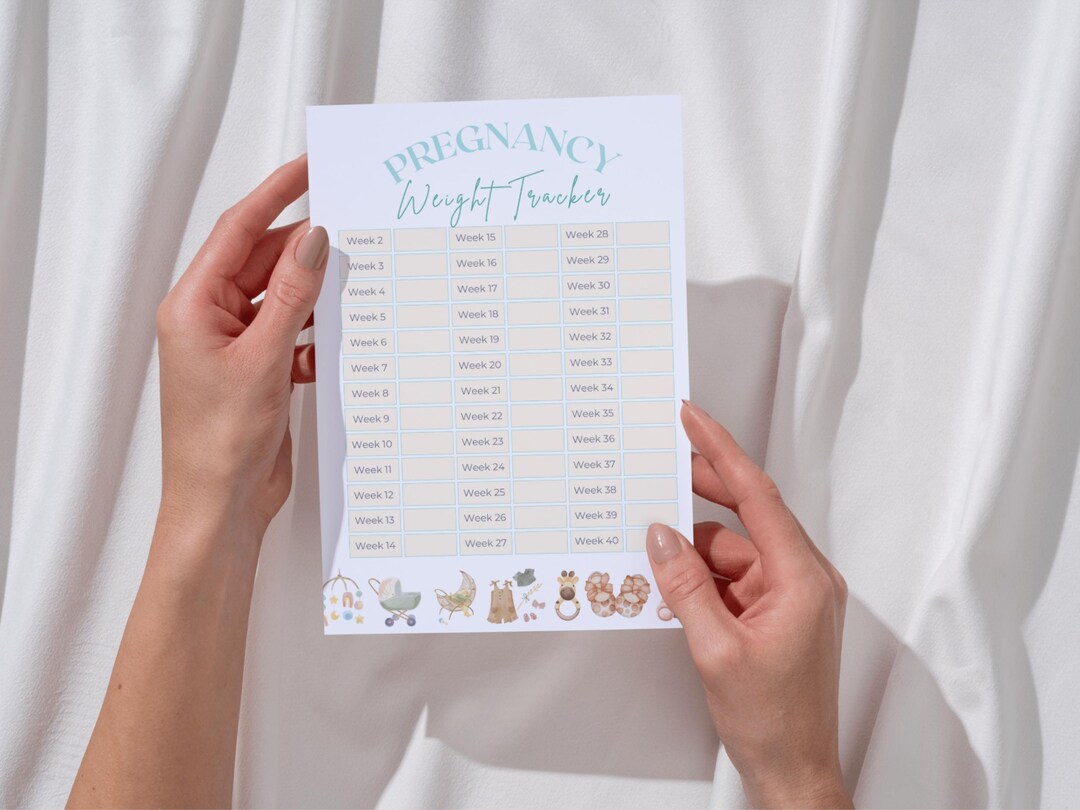 Pregnancy Weight Tracker Printable Maternity Weight Log Baby Bump ...