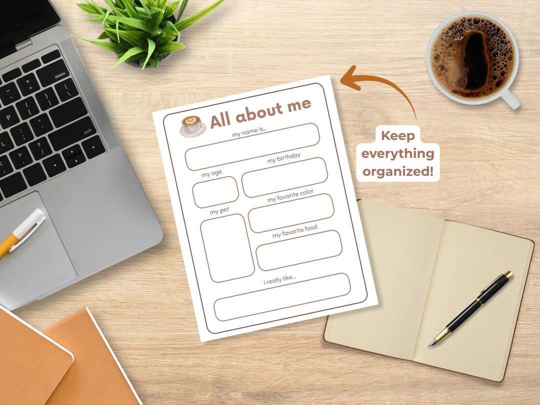 All About Me Sheets Printable Pack - Etsy
