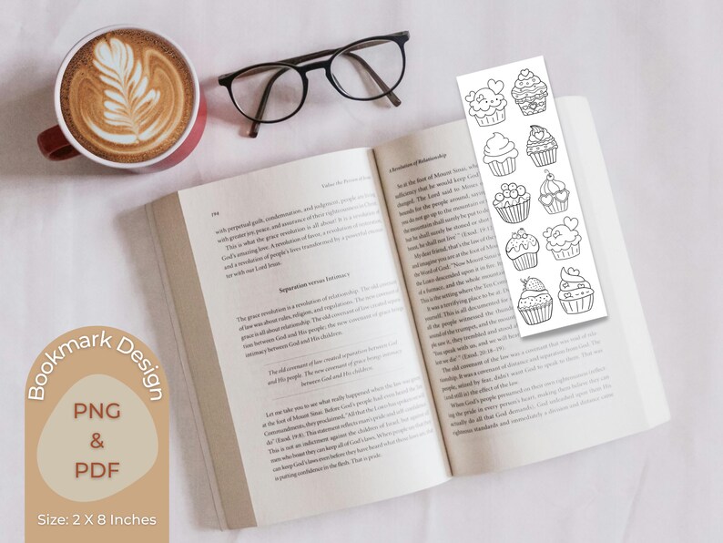 Cupcakes Coloring Bookmarks Set, Dessert Art (printable) - Etsy