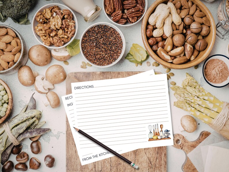 Printable Recipe Card Template | Kitchen, Binder (PDF) - Etsy
