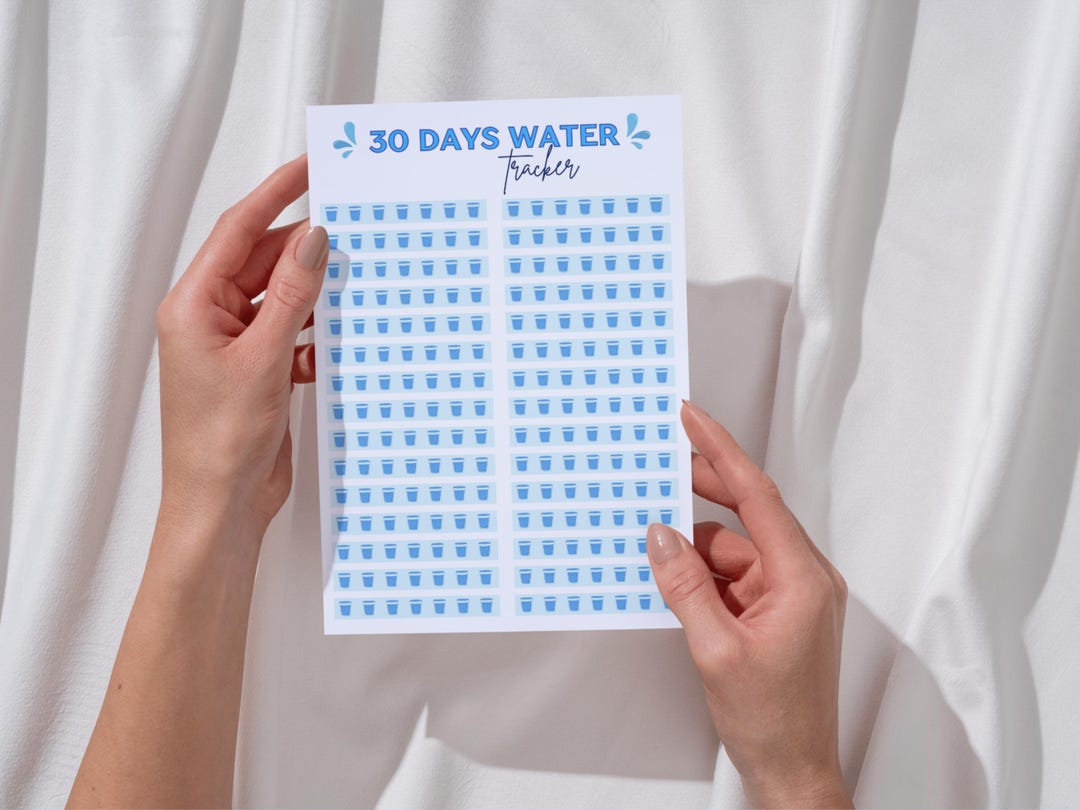 Water Tracker Sheet Printable Daily Hydration Log Drink Water Tracker ...