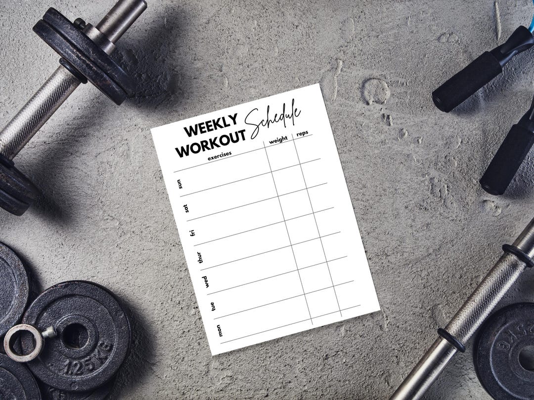 Weekly Workout Planner Printable Fitness Exercise Tracker - Etsy