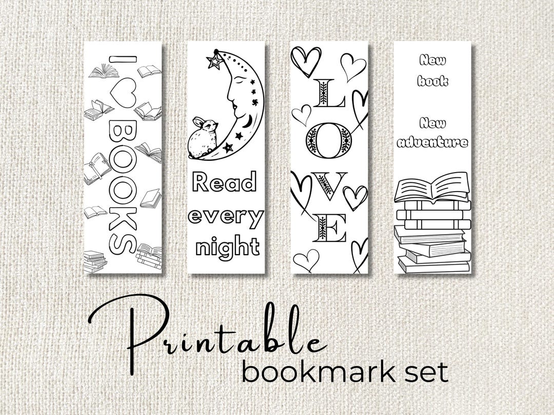Coloring Bookmarks: Printable Reading Quotes for Kids (digital Download ...