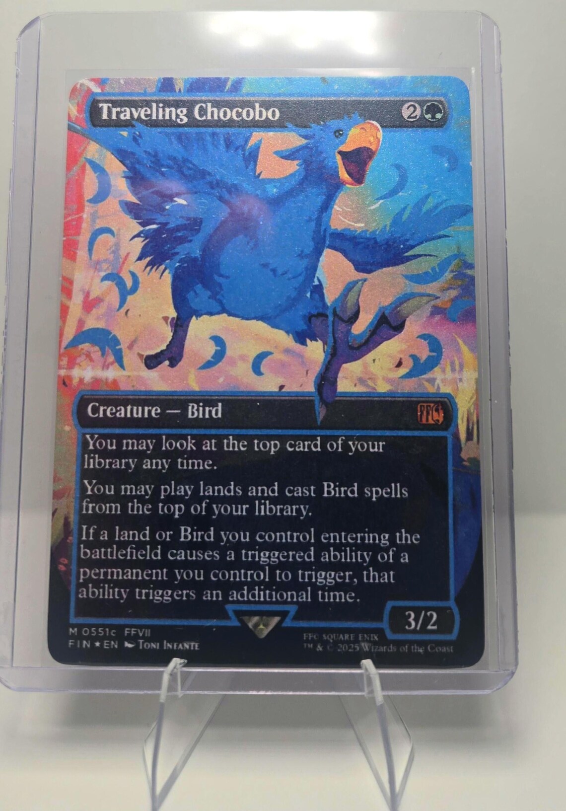 MTG Neon Blue Traveling Chocobo Proxy - Etsy