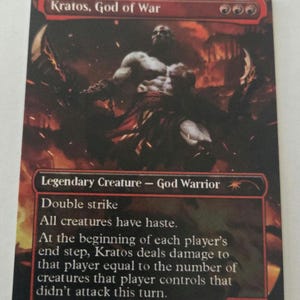MTG Kratos, God of War Proxy - Etsy