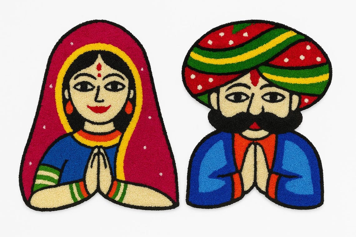 Handcrafted Welcome Mat Set - Namaste Rugs - Etsy