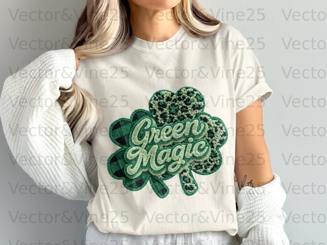 Green Magic Shamrock PNG, St Patricks Day Clover (digital Download) - Etsy
