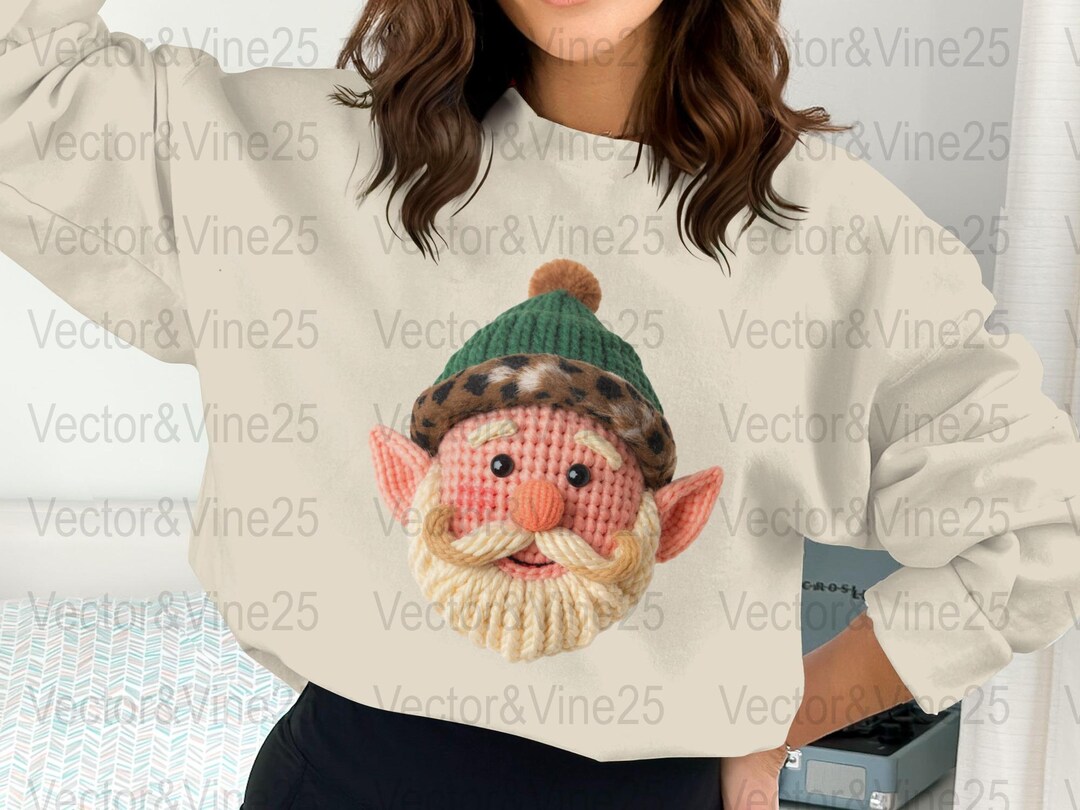 Knit Elf PNG, Elf Clipart, Christmas Elf Png, Knitted Png, Winter Elf ...