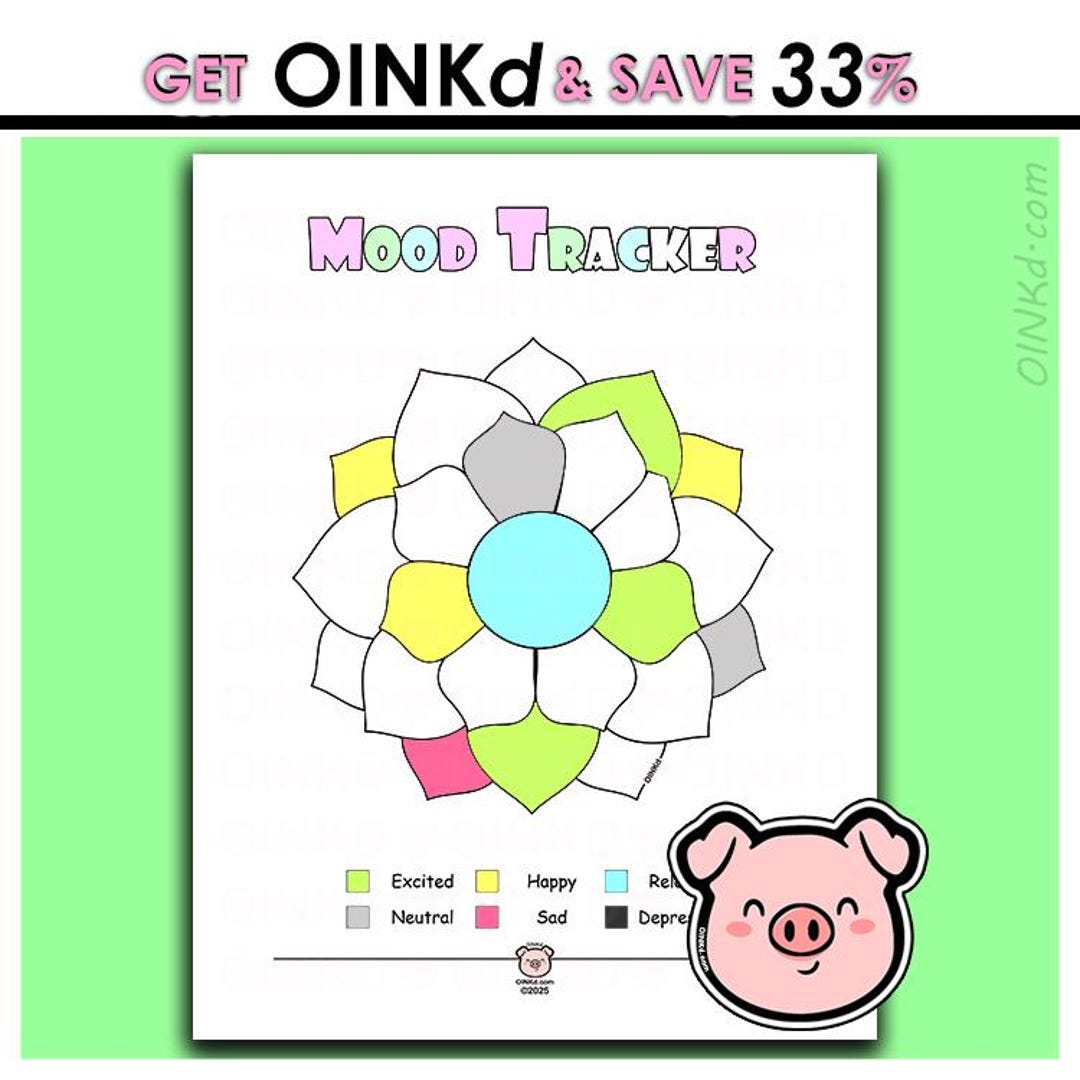 Mood Tracker Coloring Page, Mental Health Journal (PDF) - Etsy