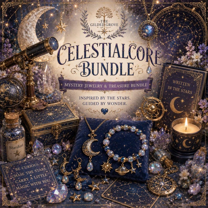 Celestialcore Mystery Jewelry Bundle | Moon, Stars, Galaxy Treasures ...