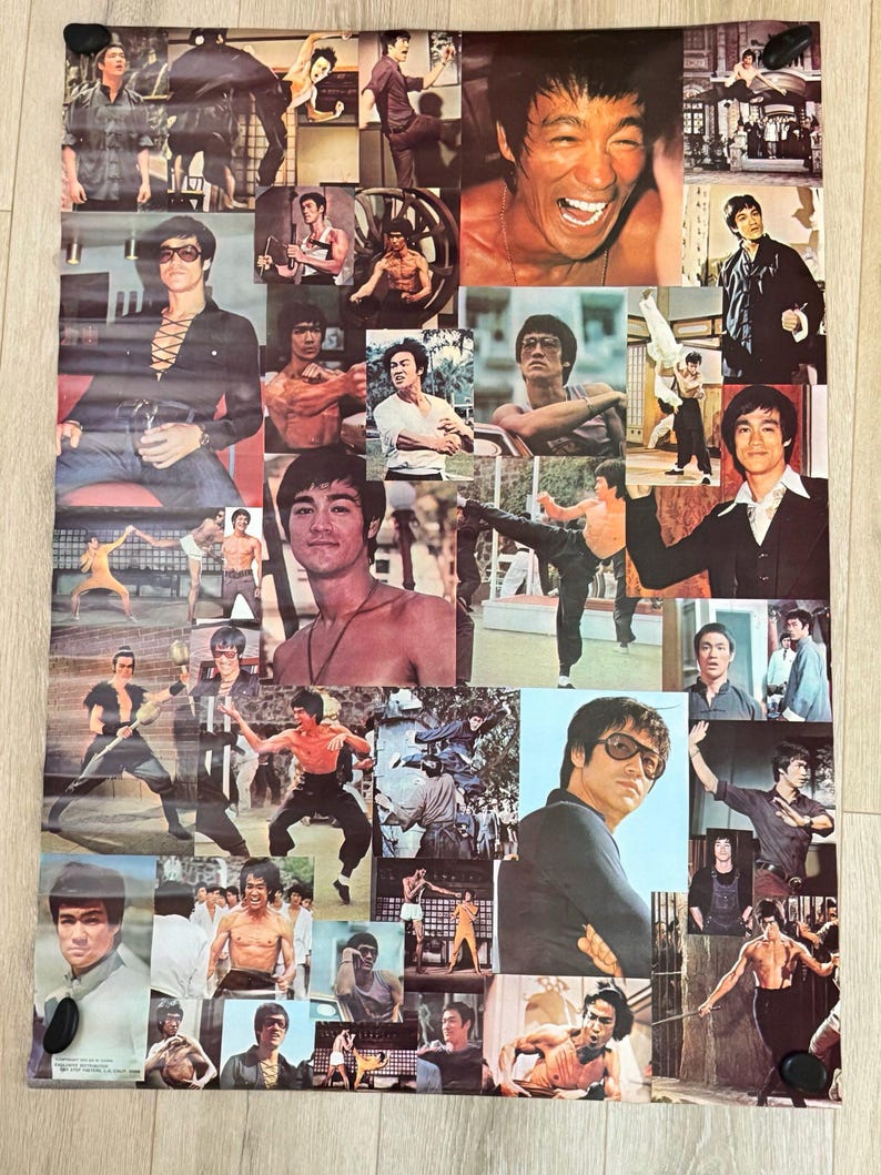 1974 Bruce Lee Collage Poster: Vintage Martial Arts Decor - Etsy