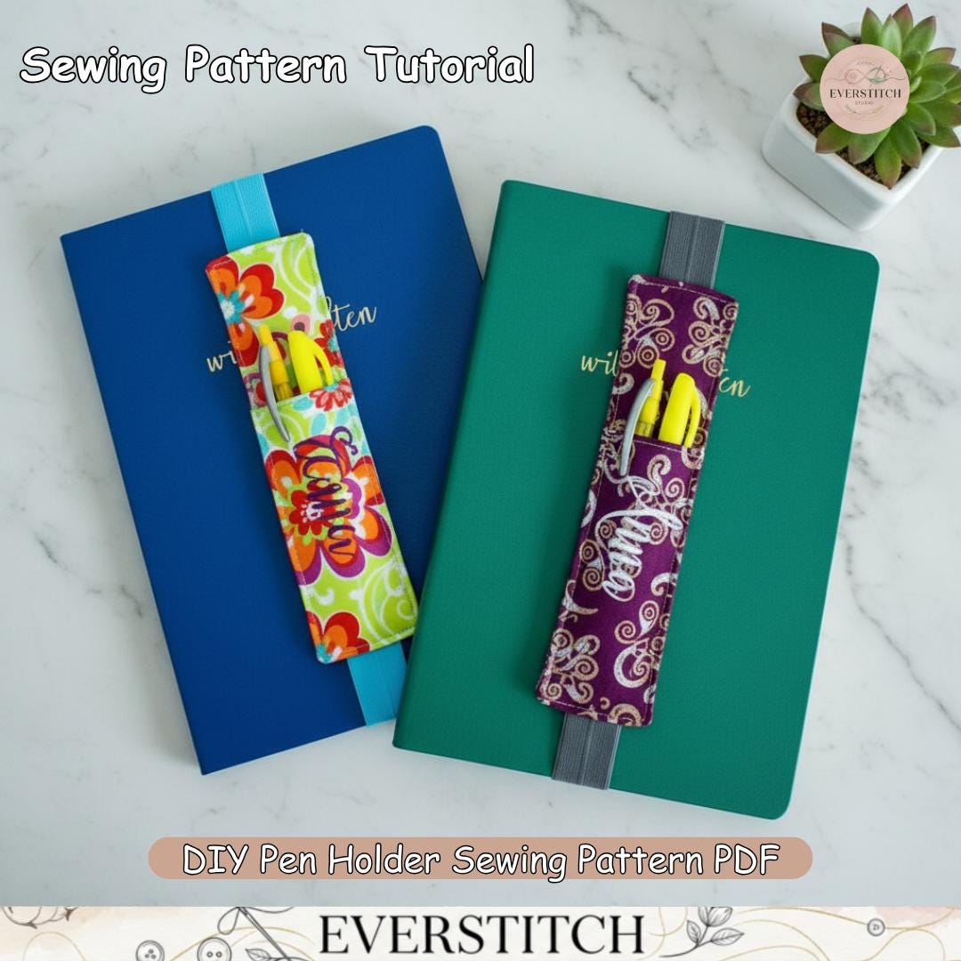 DIY Pen Holder Sewing Pattern PDF – Step-by-step Tutorial | Instant ...