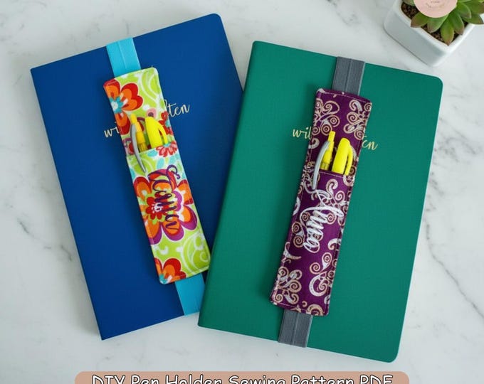 Fabric Pen Holder Sewing Pattern: Beginner-friendly Elasticated Guide ...