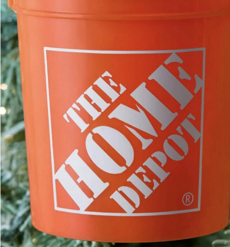 Mini Home Depot Bucket Ornament • DIY Builder Christmas Decor - Etsy