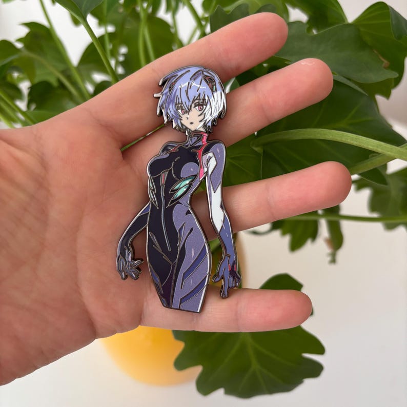 Rei and Asuka Enamel Pins • Anime Mecha Girl Pin Set - Etsy