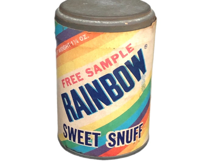 Vintage Rainbow Sweet Snuff Can, Snuff Tin, Full Snuff Can 8220D - Etsy