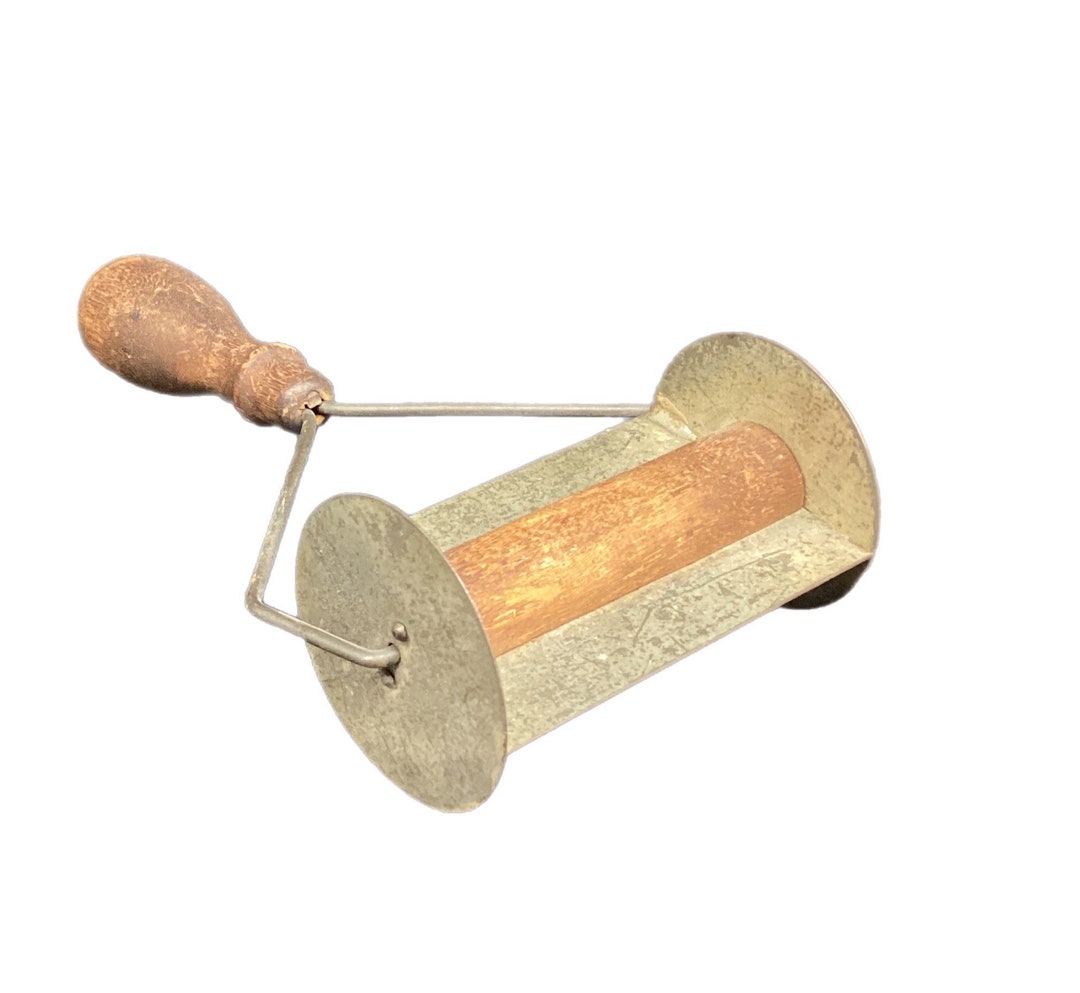 Antique Wooden and Metal Kitchen Tool, Pastry Cutter, Biscuit Maker ...