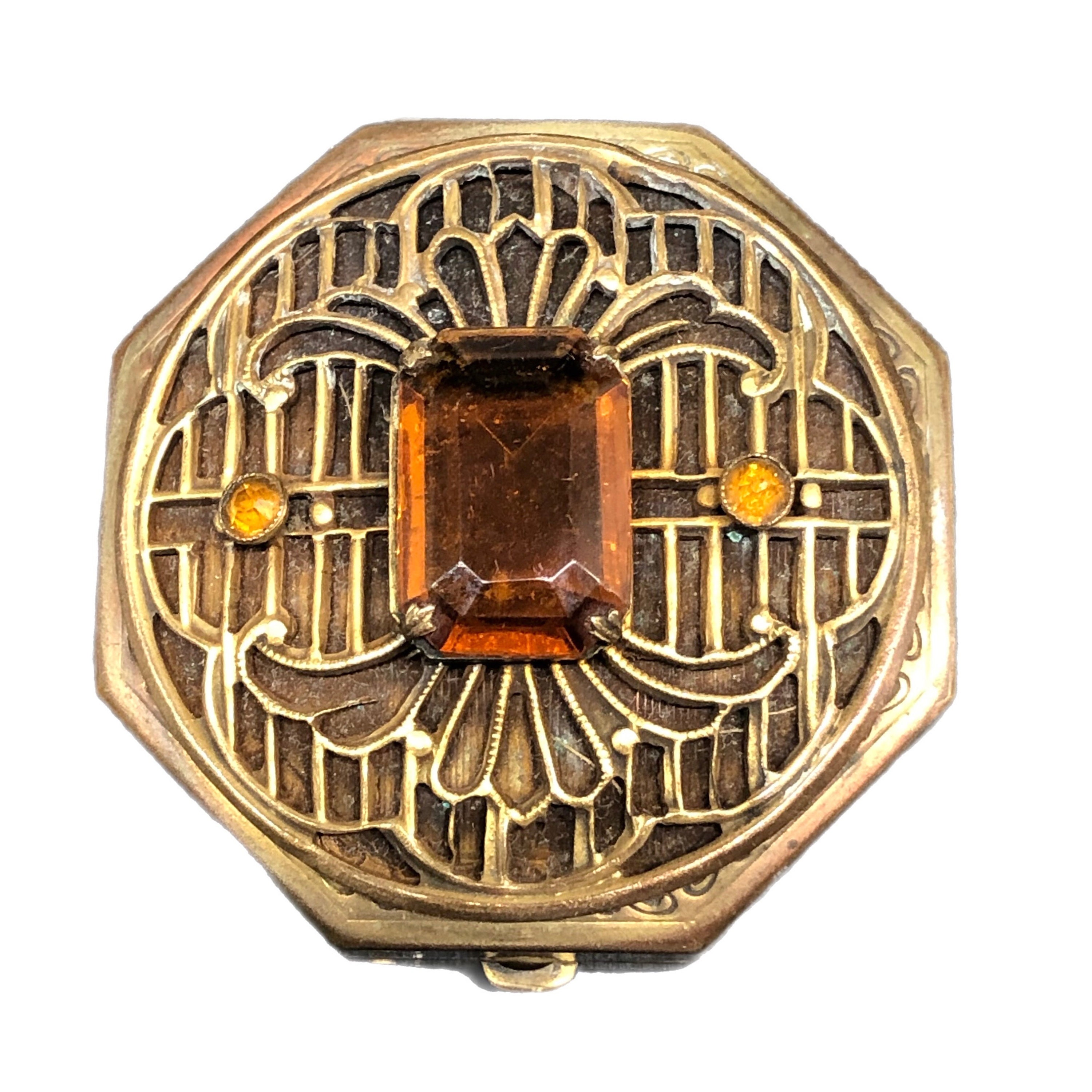 Vintage 1920 Womans Powder Compact Antique Art Nuevo - Etsy