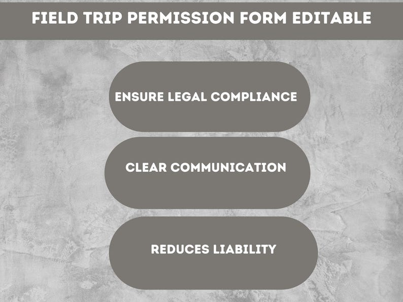 Editable Field Trip Permission Form Template | Printable School Consent ...