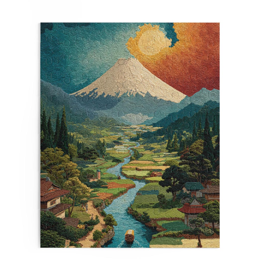 Sunrise Mountain River Landscape Puzzle | Scenic 120-500 Piece Jigsaw ...