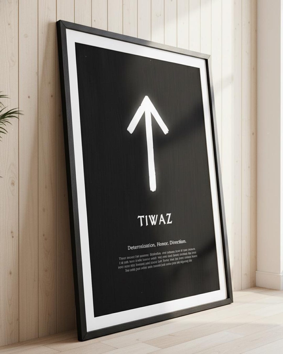 Tiwaz Rune Wall Art, Norse Symbol of Honor and Strength - Etsy