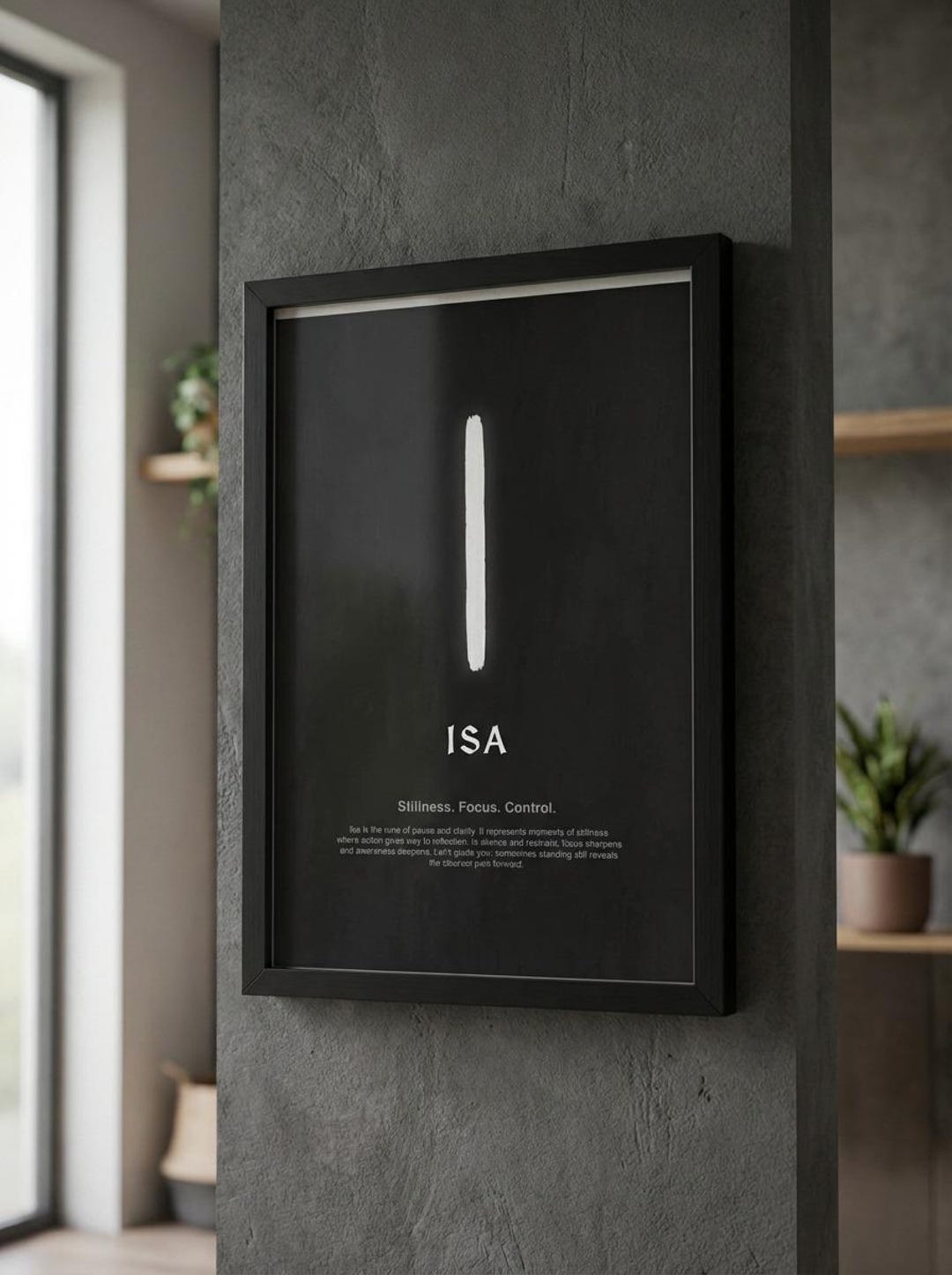 Isa Rune Art Print | Norse Mythology Wall Decor - Etsy