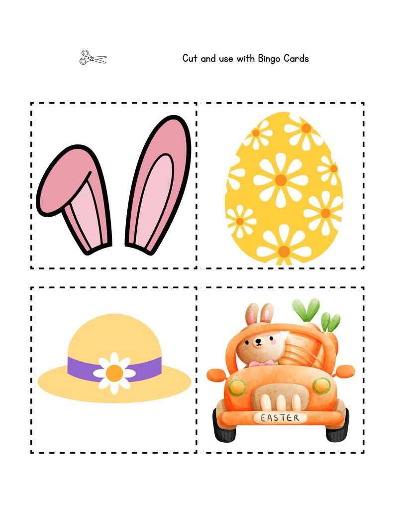Simple Easter Bingo Cards for Kids - Etsy