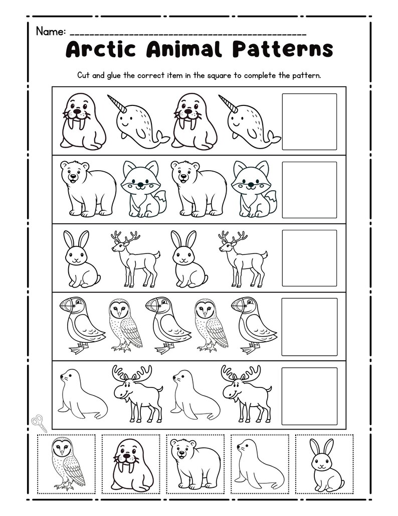 Arctic Animal Activity Worksheets - Letters - Math - Reading - Science ...