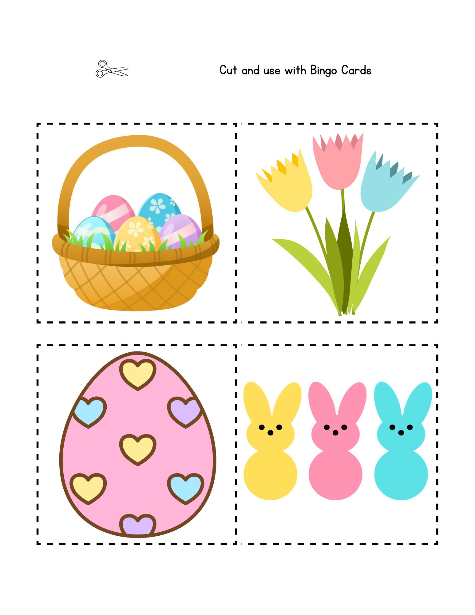 Simple Easter Bingo Cards for Kids - Etsy