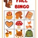 Simple Fall Thanksgiving Bingo Cards for Kids - Etsy