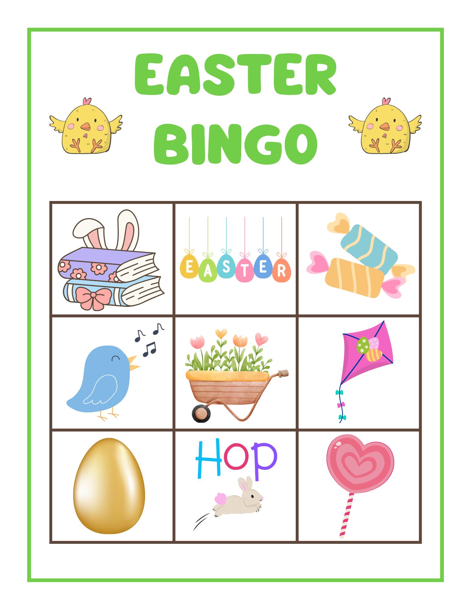 Simple Easter Bingo Cards for Kids - Etsy