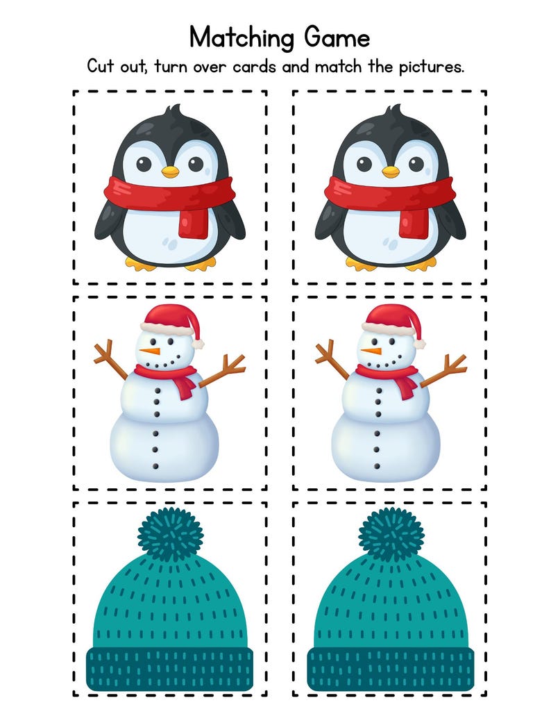 Winter Counting and Memory Cards – Numbers 0-20 (printable PDF) - Etsy