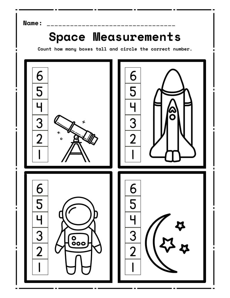 Space Solar System Worksheets - Preschool and Kindergarten - PDF ...