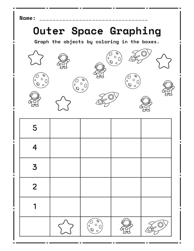 Space Solar System Worksheets - Preschool and Kindergarten - PDF ...