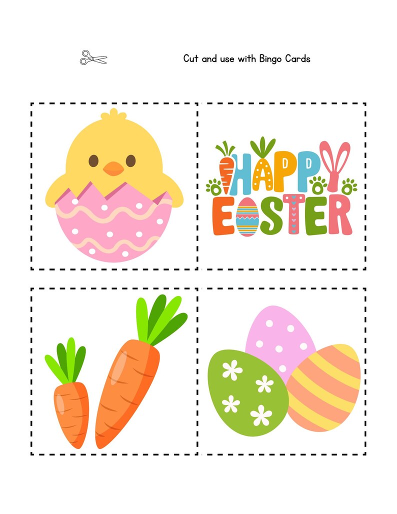 Simple Easter Bingo Cards for Kids - Etsy