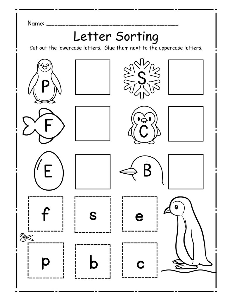 Penguin Activity Worksheets - Pre-k, Preschool Literacy, Math, Science ...
