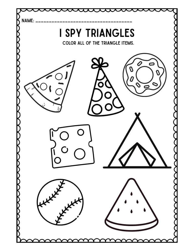 Shape Worksheet Packet: Preschool & Kindergarten Activity (printable ...