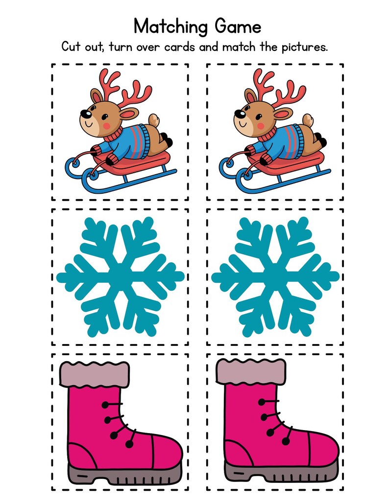 Winter Counting and Memory Cards – Numbers 0-20 (printable PDF) - Etsy
