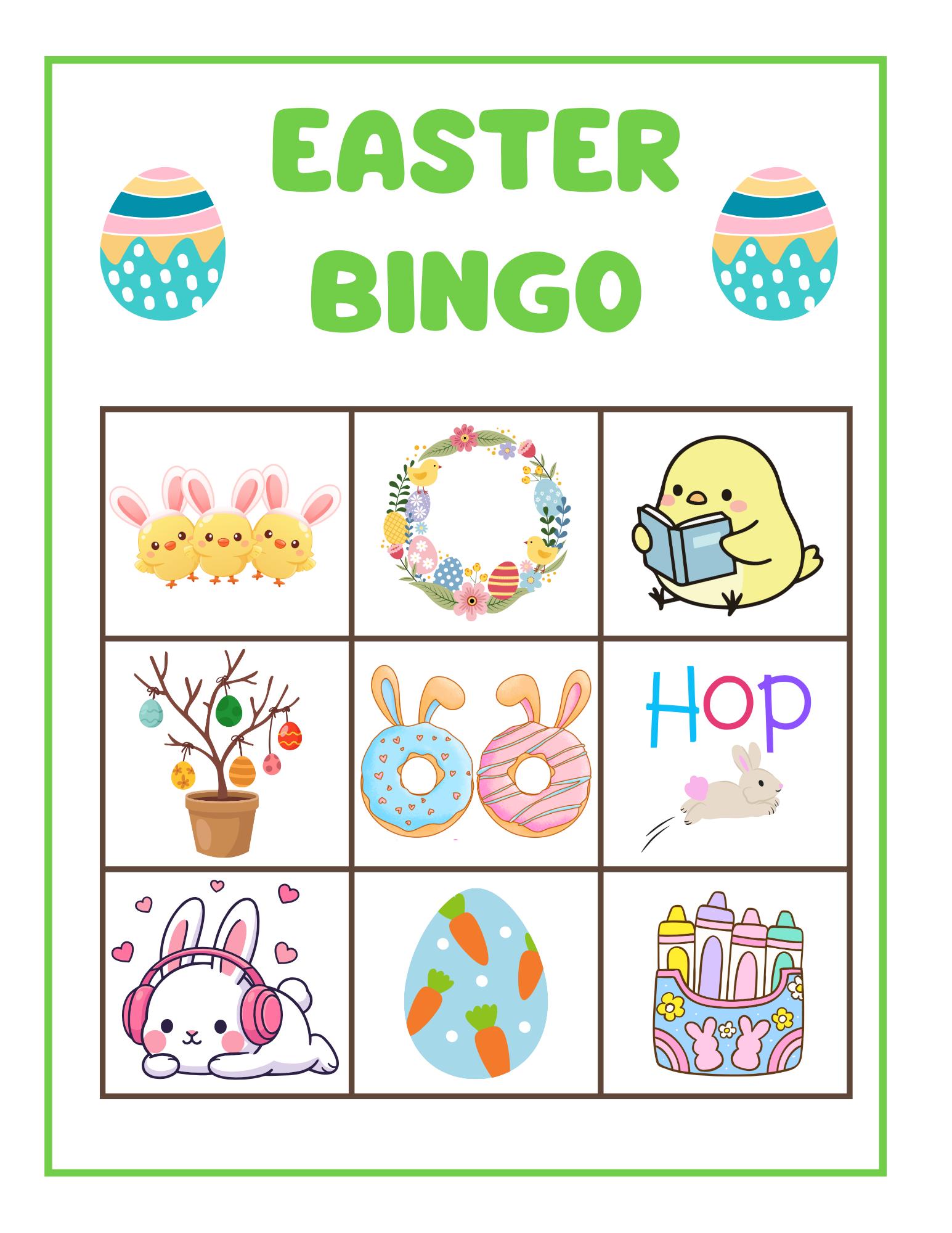 Simple Easter Bingo Cards for Kids - Etsy